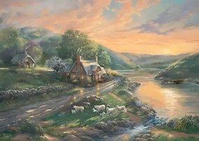SCHMIDT Puzzle Svítání v Emerald Valley / 1000 dílků