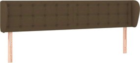 Čelo postele typu ušák tmavě hnědé 163x23x78/88 cm textil 3117587
