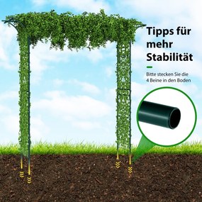 Costway Oblouk růže kovový zahradní oblouk pro popínavé rostliny oblouková
