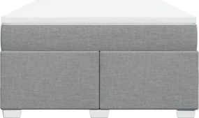 Box spring postel s matrací světle šedá 140 x 190 cm textil 3285130