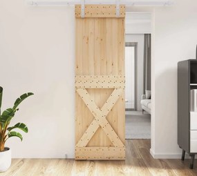 vidaXL Posuvné dveře s kováním 70 x 210 cm masivní borové dřevo [3203038]