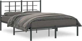vidaXL Kovový rám postele s čelem 140 x 200 cm [355611] Barva: Černá