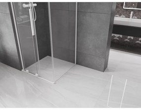 Mexen Velar L, sprchový kout s posuvnými dveřmi 110 x 110 cm, 8mm čiré sklo, bílá matná, 871-110-110-03-20