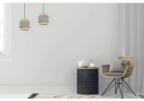 Závěsné svítidlo Boho, 2x jutové/šedé textilní stínítko