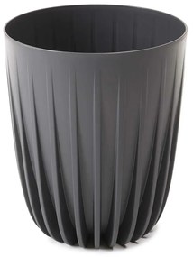 PLASTOVÝ KVĚTINÁČ STRIPPED ECO 23X19 CM ANTRACITOVÁ