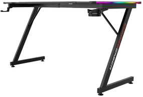 Herní stůl SHADOW GAMER 2.0 140 cm LED RGB černý