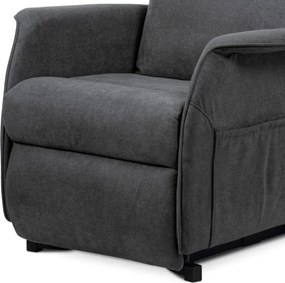 Polohovací křeslo šedé, elektrické TV-1190 GREY2