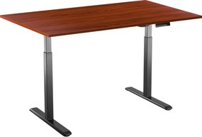 Výškově nastavitelný stůl alzaergo table et2 černý + deska tte-01 140x80cm lamino kaštan