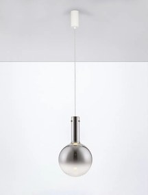 Šedé skleněné LED stmívatelné závěsné svítidlo ø 25 cm Nostos – Nova Luce