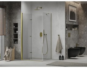 Mexen Lima sprchový kout 100x80 cm, průhledná, zlatá, 856-100-080-50-00