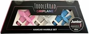 TODDLEROAD 2157 HANGÁR MARBLE - 3 ergonomická letadla s funkční krabic