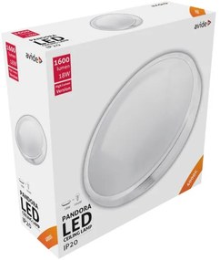 Prémiové led stropní svítidlo Pandora 33cm 18W 1600lm denní, 3 roky