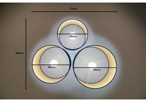 Duolla - Stropní svítidlo ROLLER TRIO 3xE27/60W/230V modrá