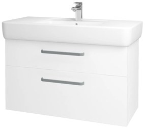 Dřevojas Koupelnová skříň Q MAX SZZ2 100 Varianta: M01 Bílá mat / Úchytka T01 / M01 Bílá mat