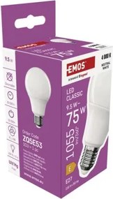 Emos lighting LED žárovka Classic A60 / E27 / 9,5 W (75 W) / 1055 lm / neutrální bílá 1525733473