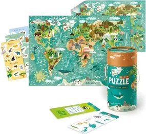 DODO Sada puzzle a her Světová zvířata / 40 dílků / od 3 let