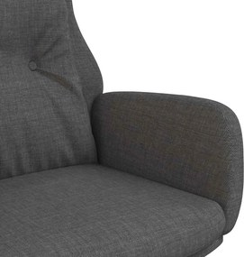 Relaxační židle tmavě šedá textil 341291