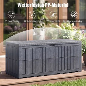 Costway Úložný box odolný proti povětrnostním vlivům 680 L venkovní úložný box