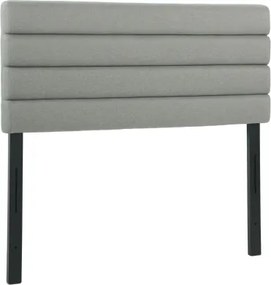 HOMCOM polstrované čelo postele 140 cm v lněném vzhledu, nastavitelná výška ve 3 stupních 106/116/126 cm, montáž na zeď, šedá