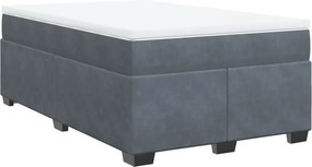 Box spring postel s matrací tmavě šedý 120x190 cm samet 3285270