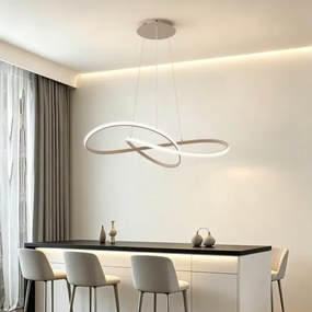 Brilagi - LED Stmívat. lustr na lanku INFINITY LED/80W/230V 80x80 cm béžová + DO