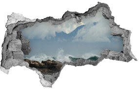 Wallmuralia Samolepící díra na stěnu Rozbouřené moře 95x73 cm