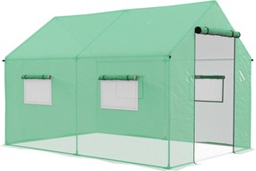 Outsunny Zahradní Skleník 2x3x2 m Tunelový Skleník se 4 Síťovými Okny a Zipem, Ochrana proti UV Záření pro Zahradu na Terase | Aosom