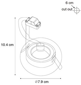 Chytré zapuštěné bodové svítidlo bílé kulaté IP44 vč. Wifi GU10 50mm - Xena