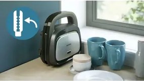 Philips HD2350/80 stříbrná / Toustovač / 750 W / 3 vyměnitelné plotýnk