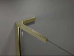 Mexen Kioto L, sprchová zástěna Walk-In 80 x 200 cm, 8mm čiré sklo, zlatý lesklý profil, 800-080-103-50-06