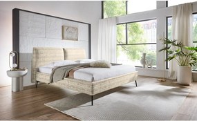 Béžová čalouněná dvoulůžková postel bez roštu 180x200 cm Infinity – Meise Möbel