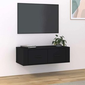 vidaXL Závěsná TV skříňka 80x36x25 cm kompozitní dřevo [816835] Barva: Černá