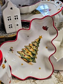 Keramický dezertní talířek se stromkem Chrissie - Ø 20,5*2 cm