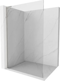 Mexen Kioto L, sprchová zástěna Walk-In 50 x 200 cm, 8mm čiré sklo, broušená ocel profil, 800-050-103-97-00
