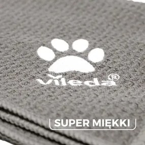 Vileda Pet Pro L šedá / Osuška pro zvířata / mikrovlákno / 100 x 65 cm