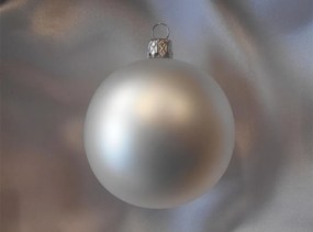 Malá vánoční koule 6 ks - bílá skořápka