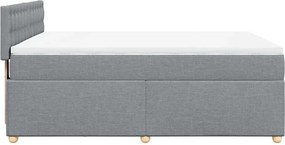 Box spring postel s matrací světle šedá 140 x 190 cm textil 3288989