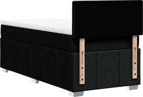 Box spring postel s matrací černá 90x200 cm textil 3286967