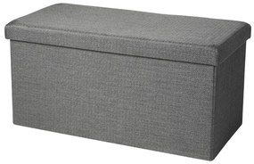 FORNORD Čalouněný úložný box/lavice, barva tmavě šedá
