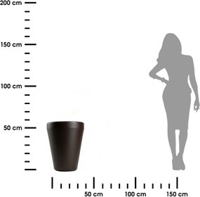 Plastový květináč PUREA 51x39,5 cm mokka