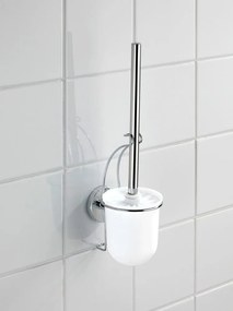 Nádoba na WC MILAZZO + štětka,Vacuum-Loc, chromovaná ocel, WENKO