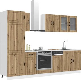 8dílná sada kuchyňských skříněk "Kalmar" dub artisan kompozit 3314810