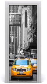 Fototapeta samolepící dveře taxi New York 85x205 cm