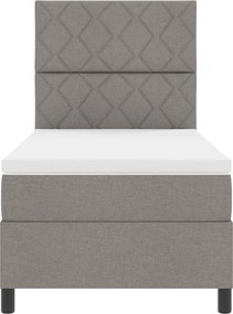 Postel s boxspringem s čelo Taupe 100 x 200 cm textil 3339445