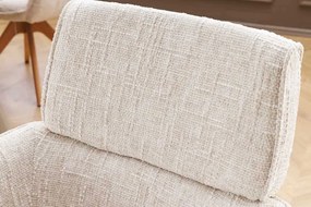 Designová otočná židle Parthenia béžová / dub