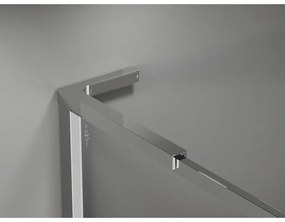 Mexen, Mexen Kioto-XF L sprchová stěna s rámem 50 x 202 cm, průhledná 10 mm, chrom - 800-050-174-01-00-XF