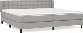 Box spring postel s matrací světle šedá 200 x 200 cm textil 3126589