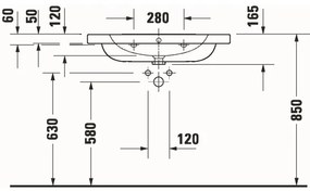 Duravit 23998000002 - Závěsné umyvadlo D-CODE 80x48 cm keramika/lesklá bílá