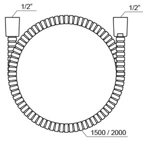 Ravak X07P340 - Sprchová hadice 150 cm lesklý chrom