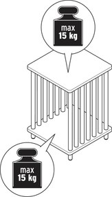 Tchibo - Dekorativní odkládací stolek - barva: hnědá